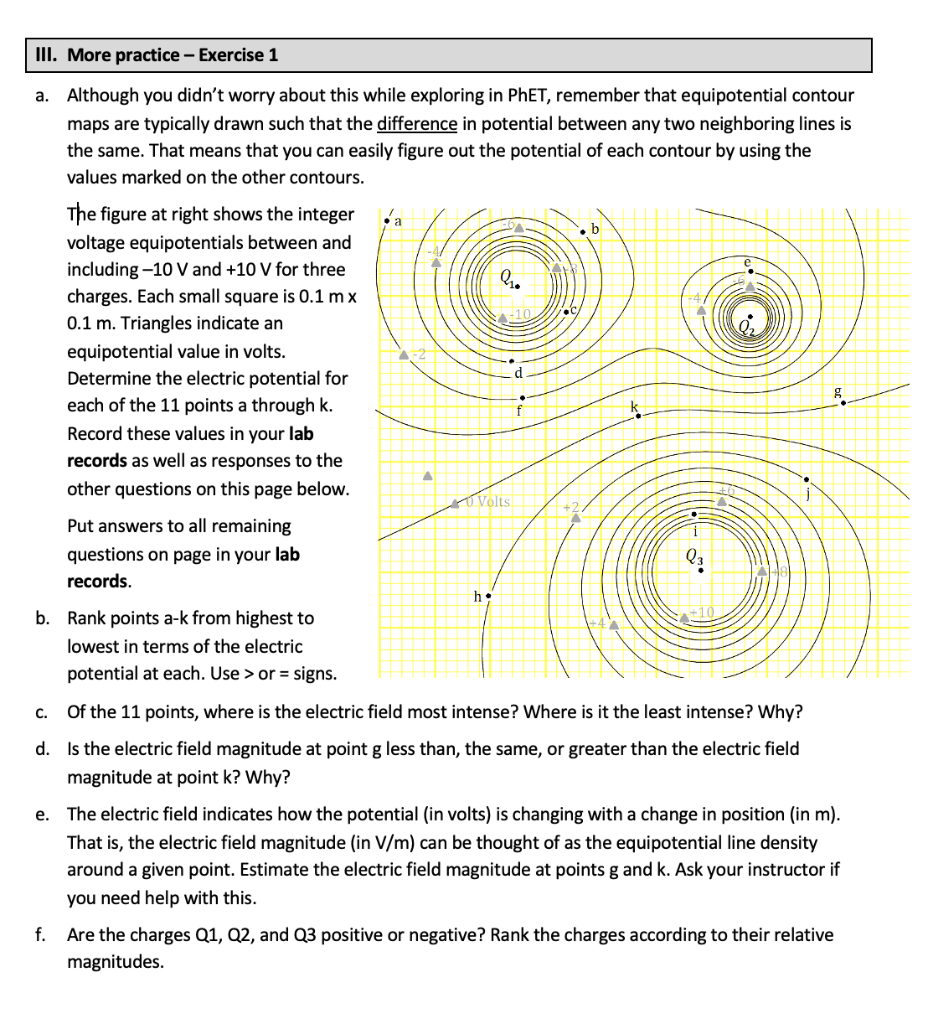 Solved Q. III. More practice - Exercise 1 a. Although you | Chegg.com