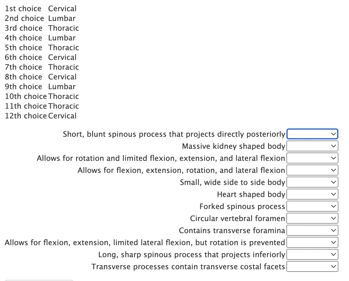Solved Compare and contrast cervical, thoracic, and | Chegg.com