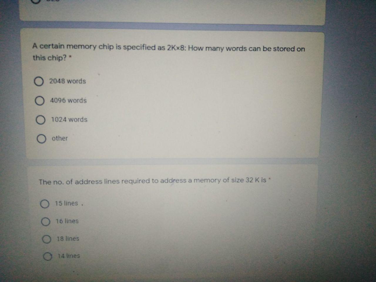 Solved A certain memory chip is specified as 2Kx8: How many | Chegg.com