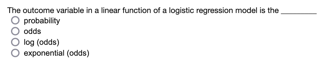 Solved The outcome variable in a linear function of a | Chegg.com