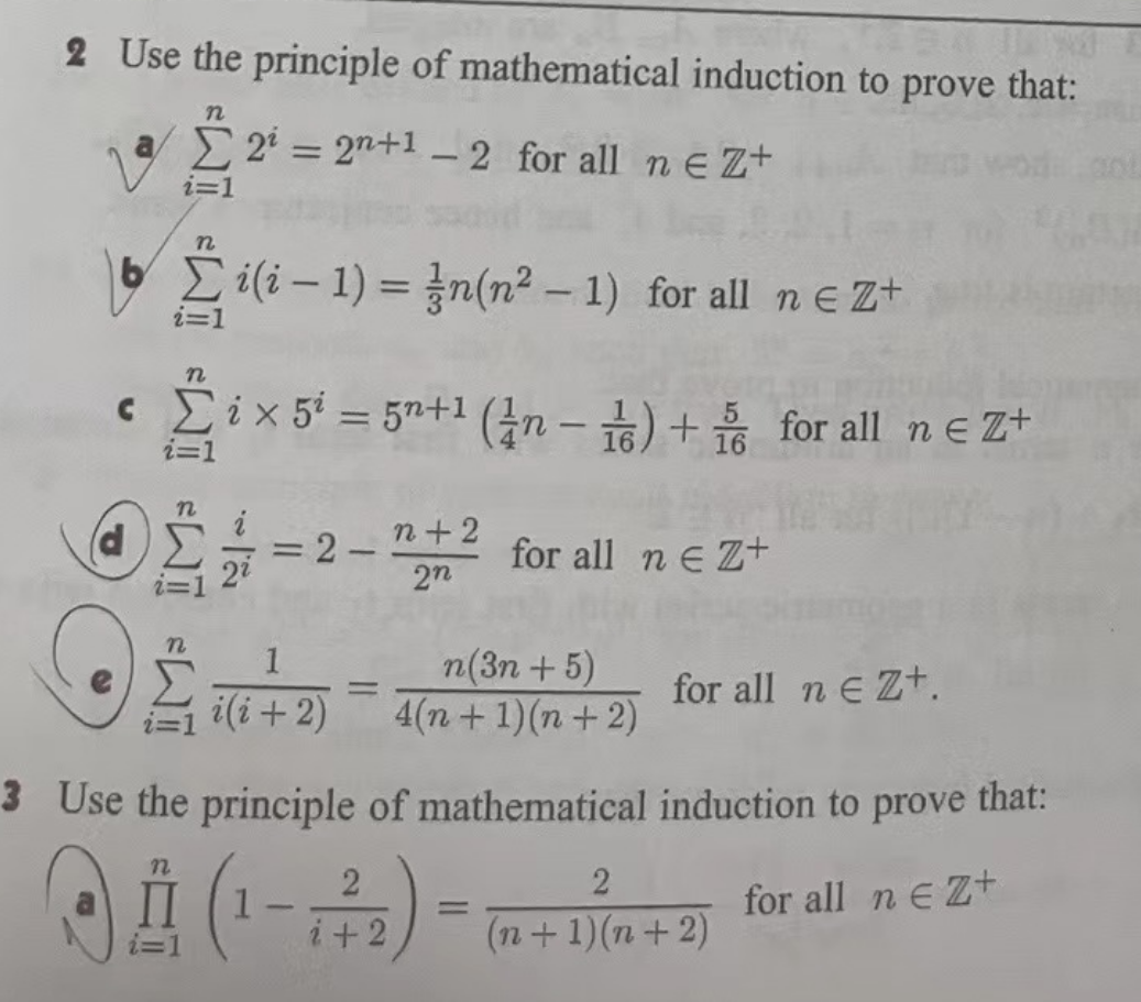 Solved 2 Use the principle of mathematical induction to | Chegg.com