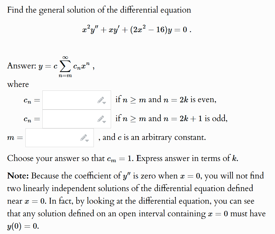 Solved Find the general solution of ﻿the differential | Chegg.com
