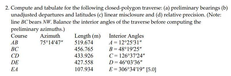 Solved 2. Compute and tabulate for the following | Chegg.com