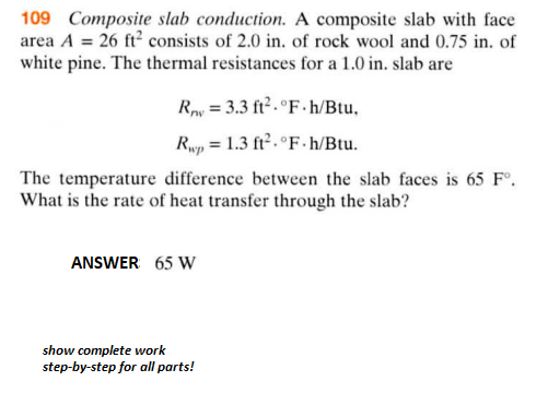 Solved 109 Composite slab conduction. A composite slab with | Chegg.com