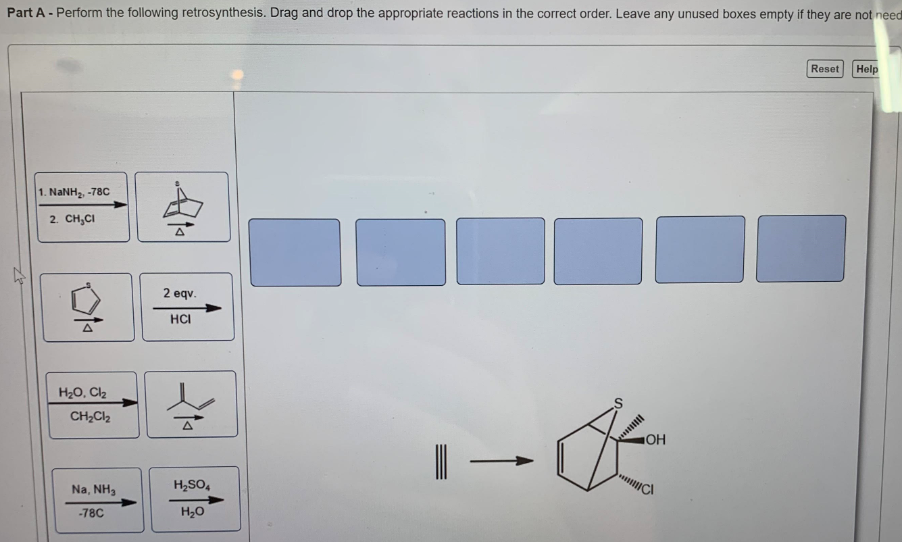 Solved Part A - Perform the following retrosynthesis. Drag | Chegg.com