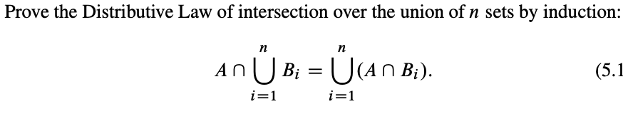 Solved Prove the Distributive Law of intersection over the | Chegg.com