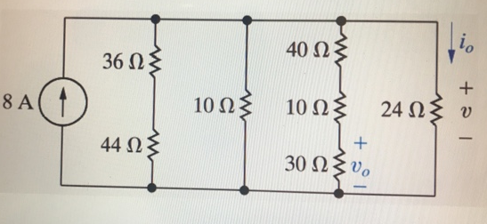 Solved Use Voltage Division and Current Divison to find i0 | Chegg.com