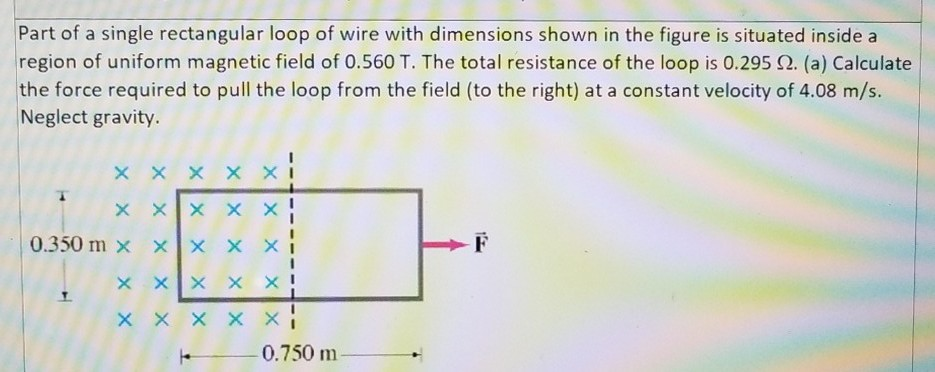 Solved Part of a single rectangular loop of wire with | Chegg.com