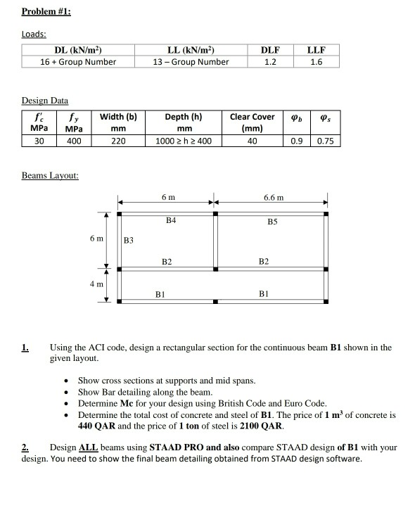 design a rectangular section for the continous beam | Chegg.com