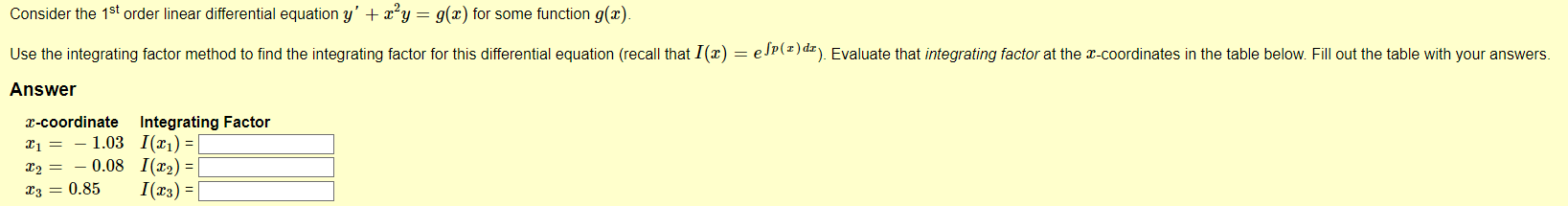 Solved onsider the 1st order linear differential equation | Chegg.com Solved onsider the 1st order linear differential equation | Chegg.com
