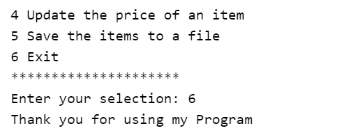 Solved Write a Python program that manages a store with the | Chegg.com