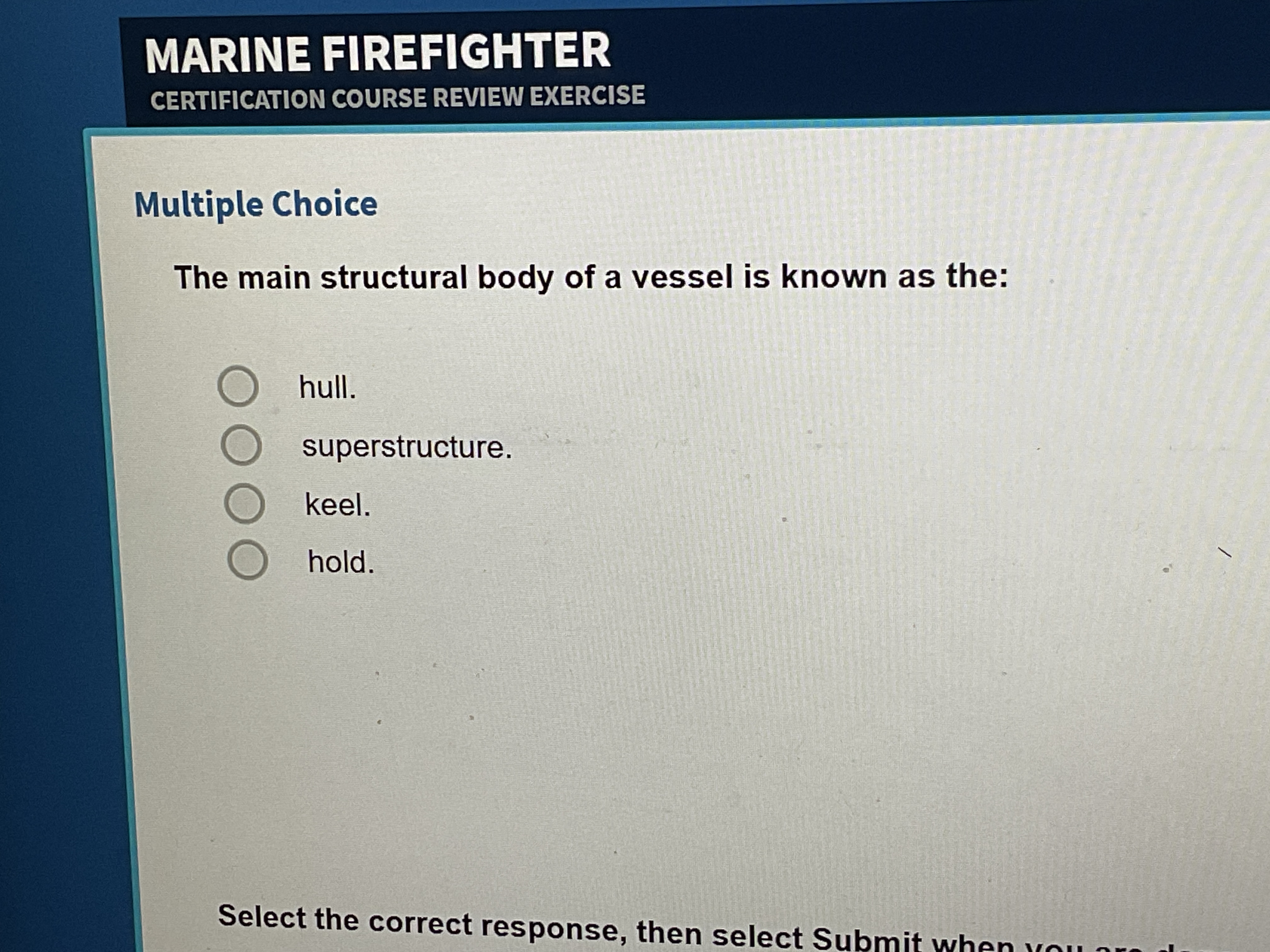 [Solved]: Multiple Choice The main structural body of a v