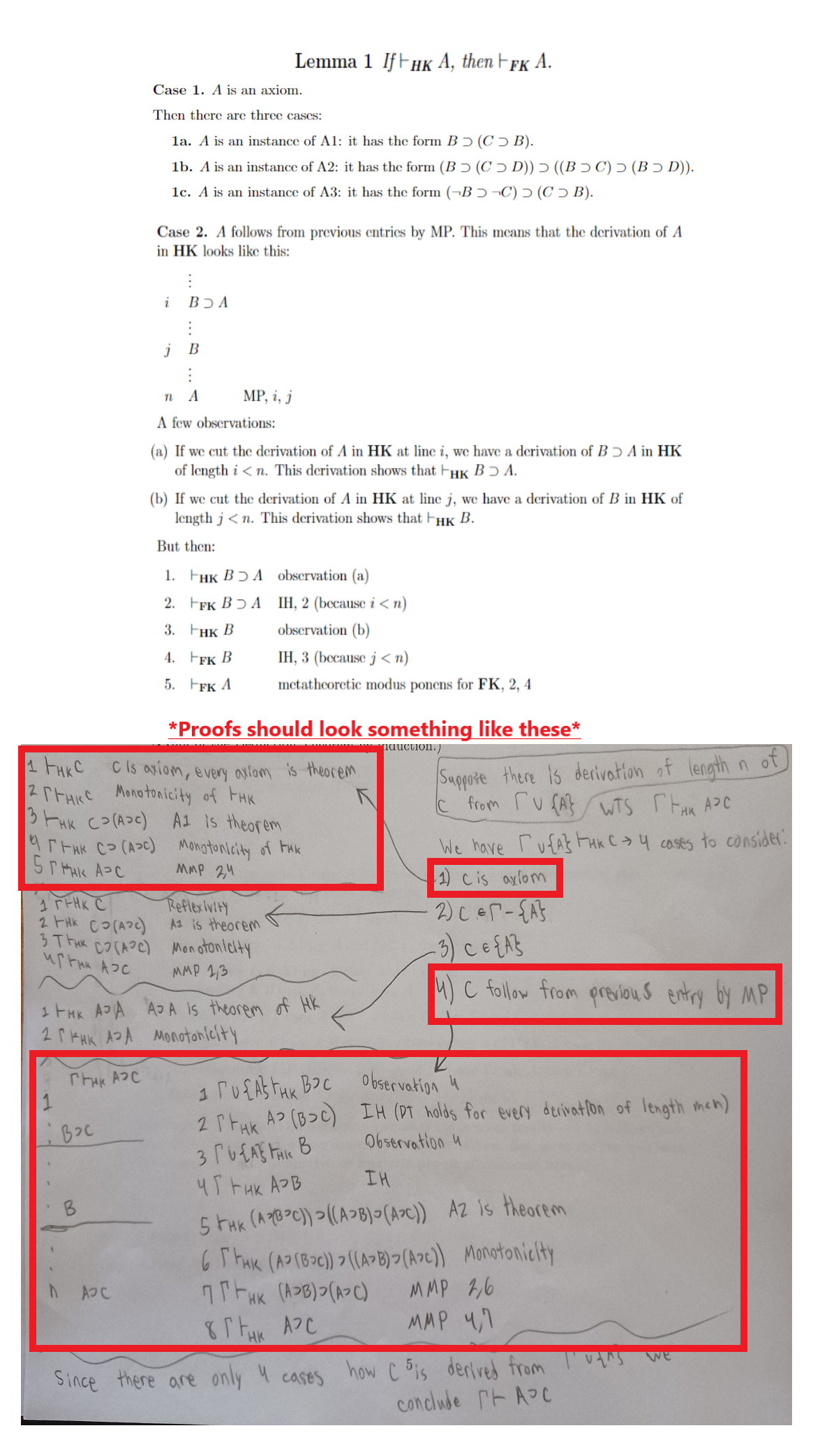 Solved Complete the cases for proving Lemma 1 ﻿using proofs | Chegg.com