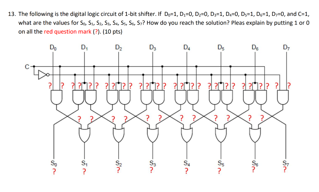 Solved 13. The following is the digital logic circuit of | Chegg.com