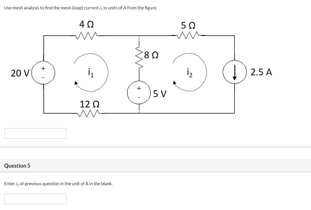 Solved Use mesh analysis to find the mesh (loop) current i | Chegg.com