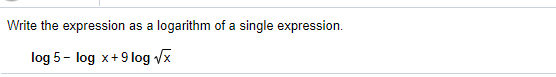Solved Write the expression as a logarithm of a single | Chegg.com
