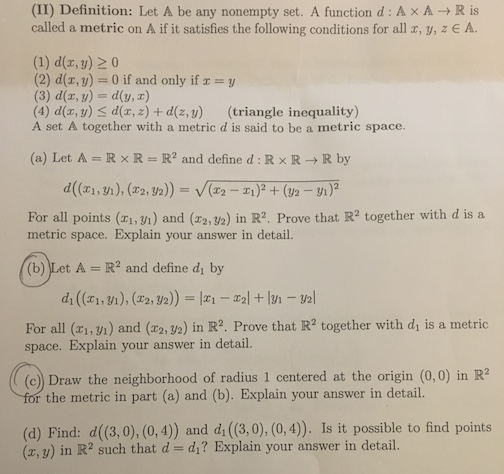 Solved (II) Definition: Let A be any nonempty set. A | Chegg.com