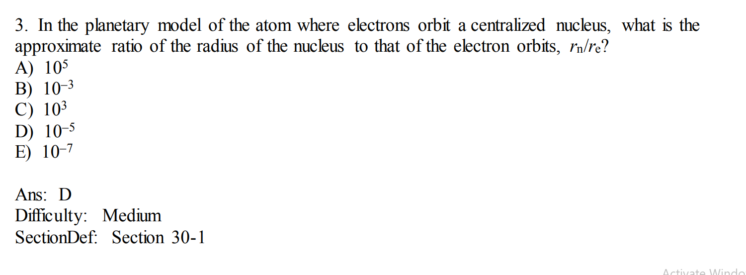 Solved In ﻿the planetary model of ﻿the atom where electrons | Chegg.com