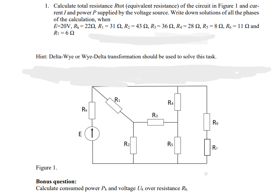 Solved Calculate total resistance Rtot (equivalent | Chegg.com