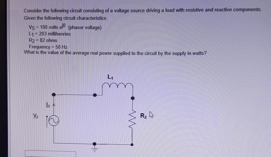 Solved QUESTION 1 Consider the following circuit consisting | Chegg.com