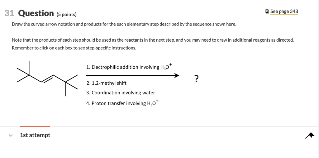 Solved 31 Question (S points) a See page 348 Draw the curved | Chegg.com