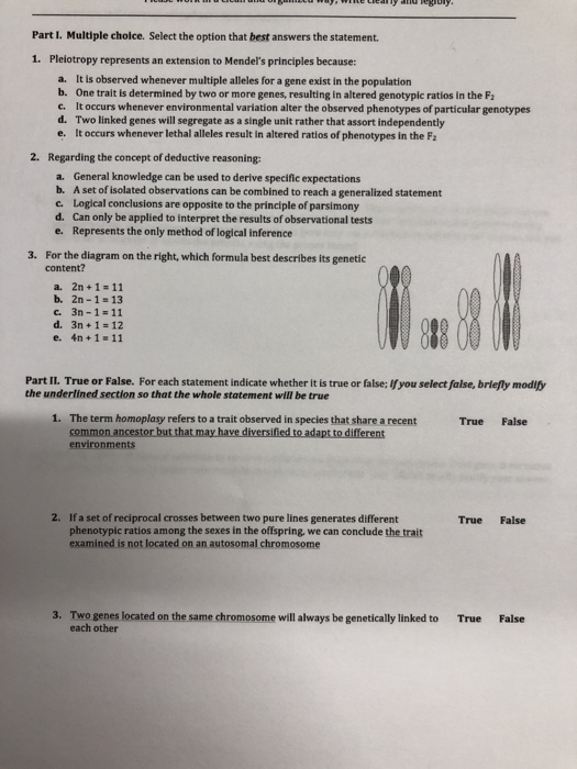 Solved Part I. Multiple cholce. Select the option that best | Chegg.com
