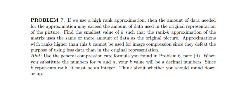 MAT 343 Laboratory 6 The SVD Decomposition and Image | Chegg.com