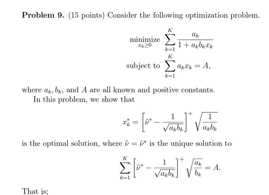 Solved Problem 9. (15 points) Consider the following | Chegg.com Solved Problem 9. (15 points) Consider the following | Chegg.com