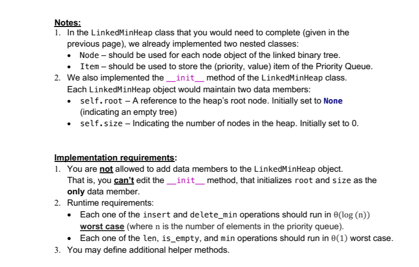 Recall the Minimum-Priority-Queue ADT we introduced | Chegg.com
