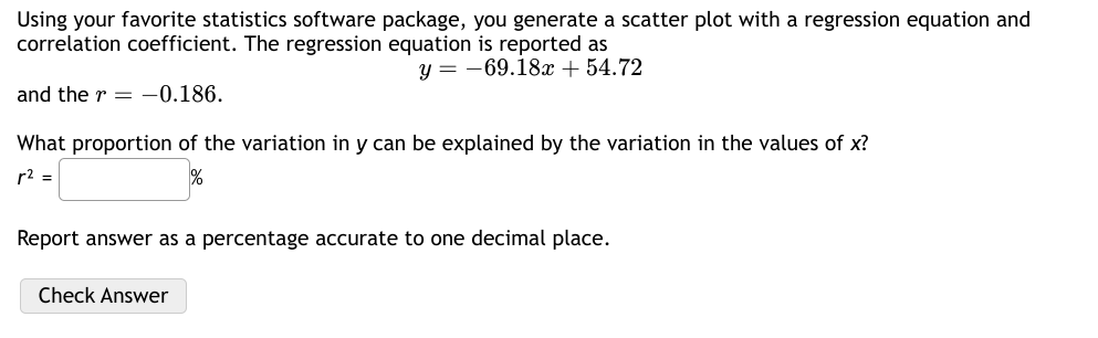 Solved Using your favorite statistics software package, you | Chegg.com