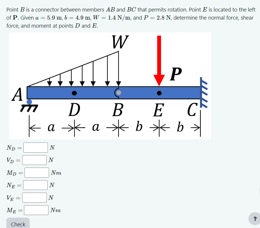 Solved Point B is a connector between members AB and BC that | Chegg.com