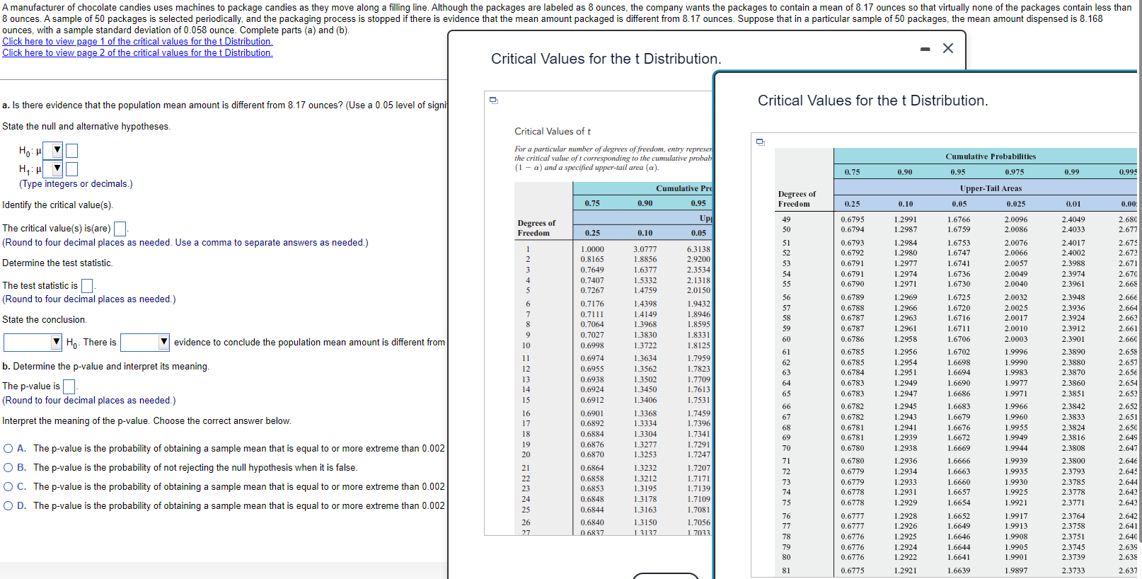 Solved Click here to view page 2 of the critical values for | Chegg.com