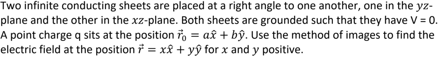 Solved Two infinite conducting sheets are placed at a right | Chegg.com