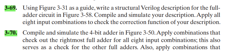 Solved FIGURE 3-31 Structural Verilog Description of | Chegg.com