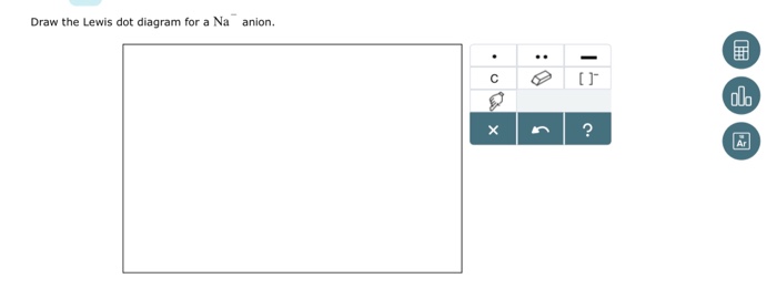 Solved Draw the Lewis dot diagram for a Na anion 谲 Ar | Chegg.com
