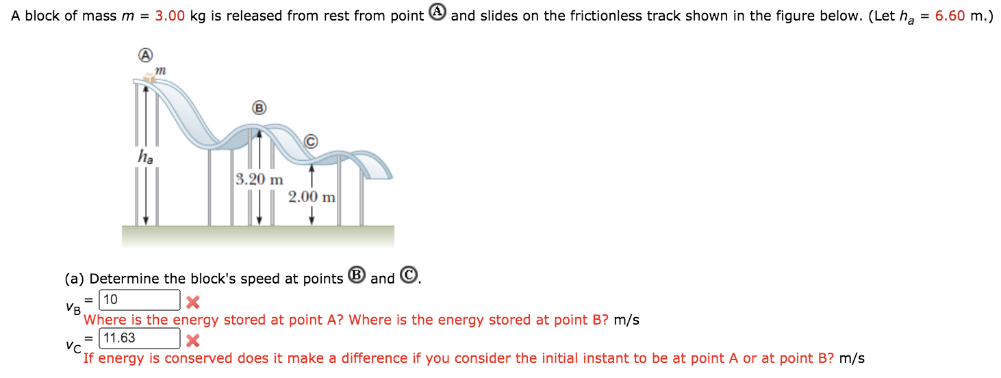 Solved A block of mass m = 3.00 kg is released from rest | Chegg.com