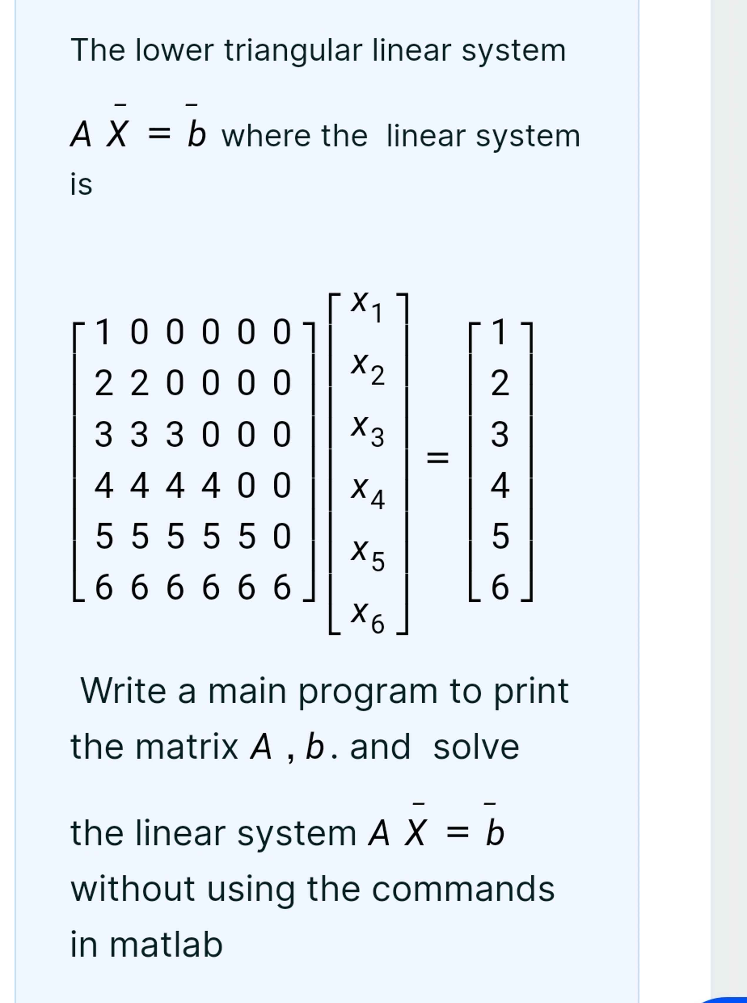 Solved Which MATLAB statement is correct for obtaining a | Chegg.com