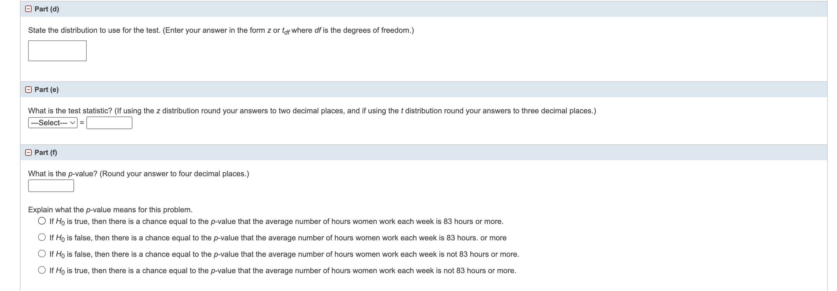 Solved Part (a) State the null hypothesis. | Chegg.com
