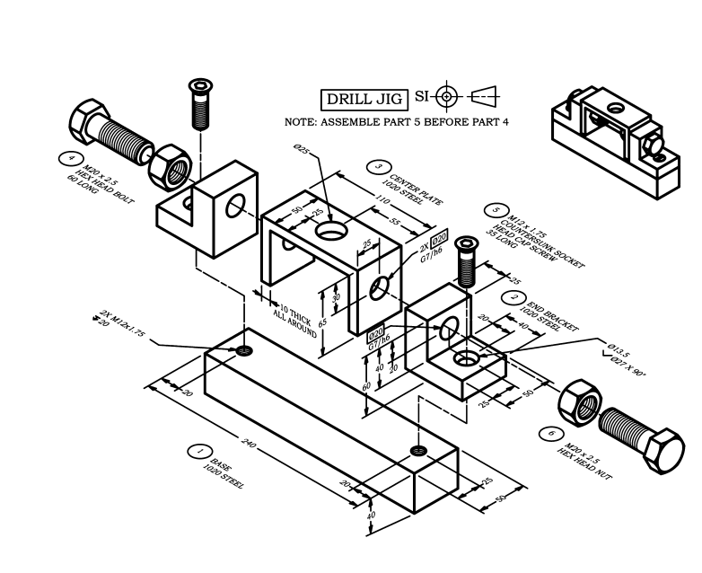 Solved DRAW IN AutoCAD using the given dimensions and | Chegg.com