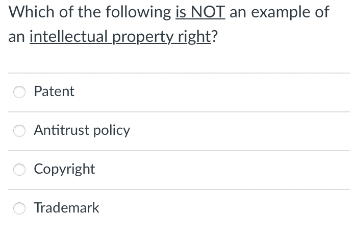 Solved Which of the following is NOT an example of an | Chegg.com