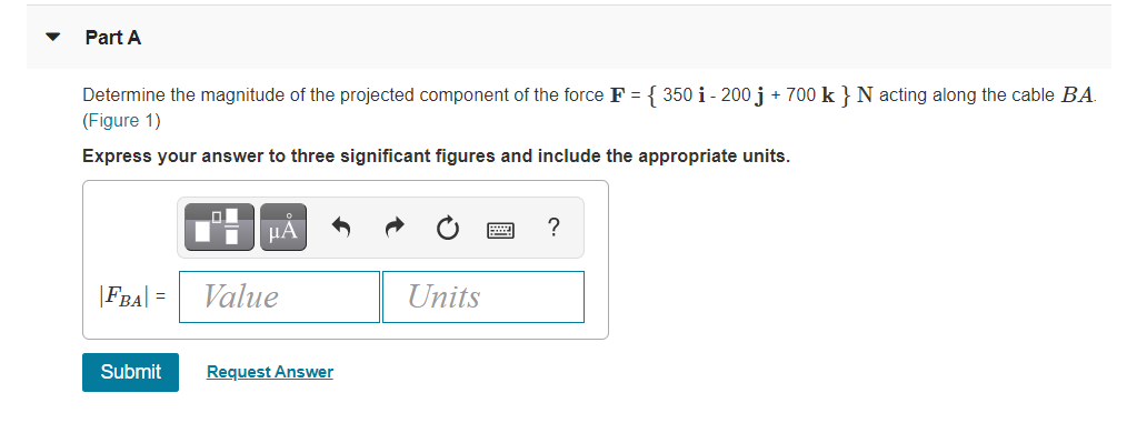 Solved Part A Determine The Magnitude Of The Projected