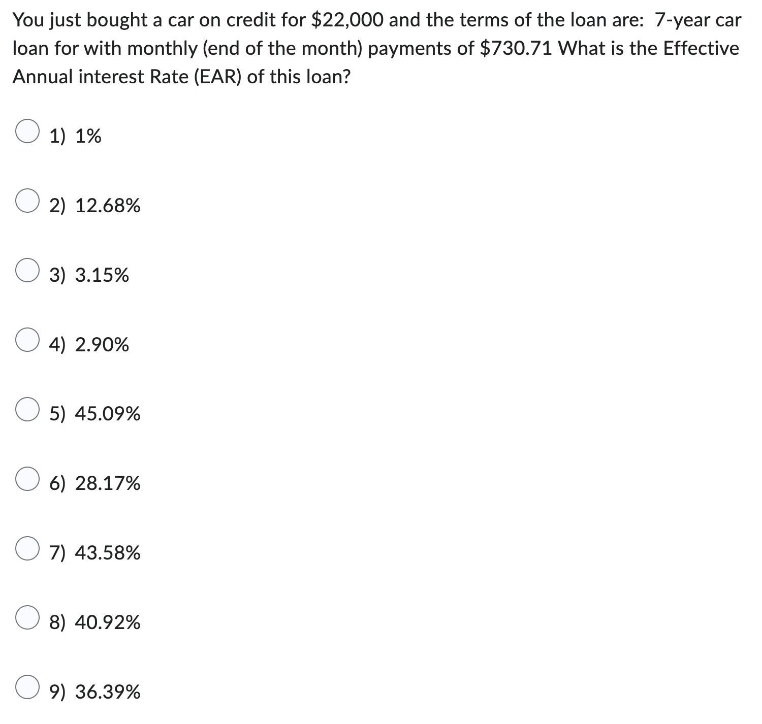 Solved You just bought a car on credit for $22,000 and the | Chegg.com