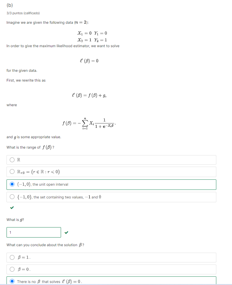 Imagine we are given the following data (n=2) : | Chegg.com