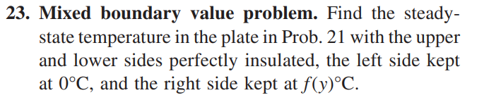 Solved 23. Mixed boundary value problem. Find the steady- | Chegg.com