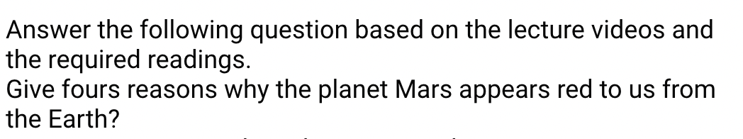 Solved Answer the following question based on the lecture | Chegg.com