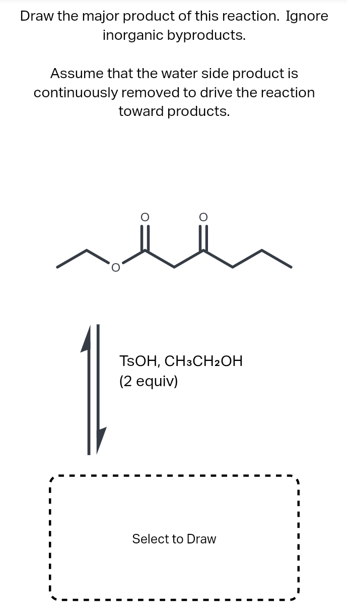 Solved Draw the major product of this reaction. Ignore | Chegg.com