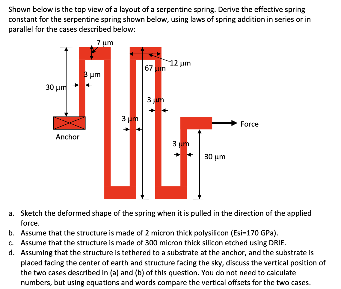 Solved Shown below is the top view of a layout of a | Chegg.com