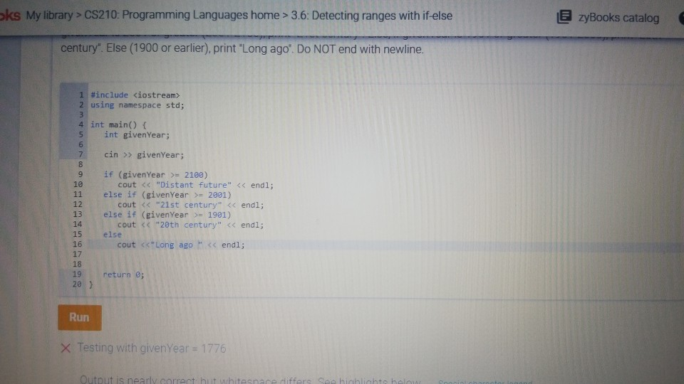 Solved oks My library > CS210: Programming Languages home > | Chegg.com