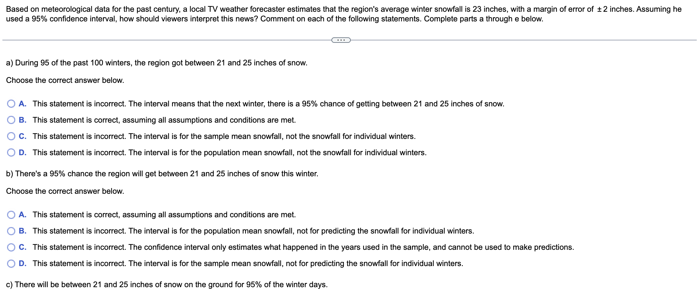 Solved used a 95% ﻿confidence interval, how should viewers | Chegg.com