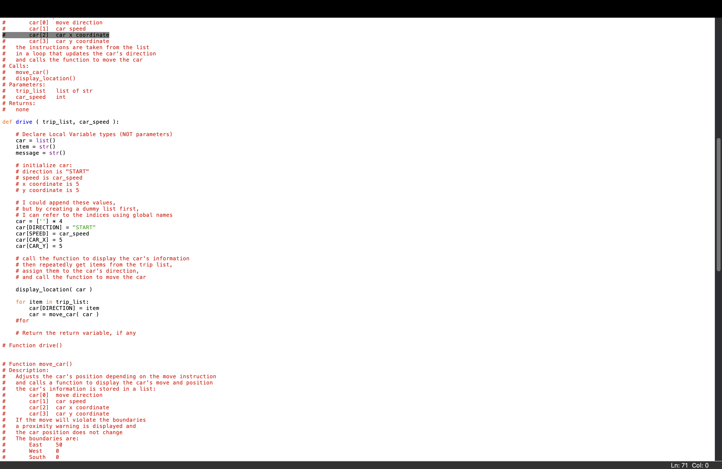 Solved \# Library smartCarFunctions \# Description: \# | Chegg.com